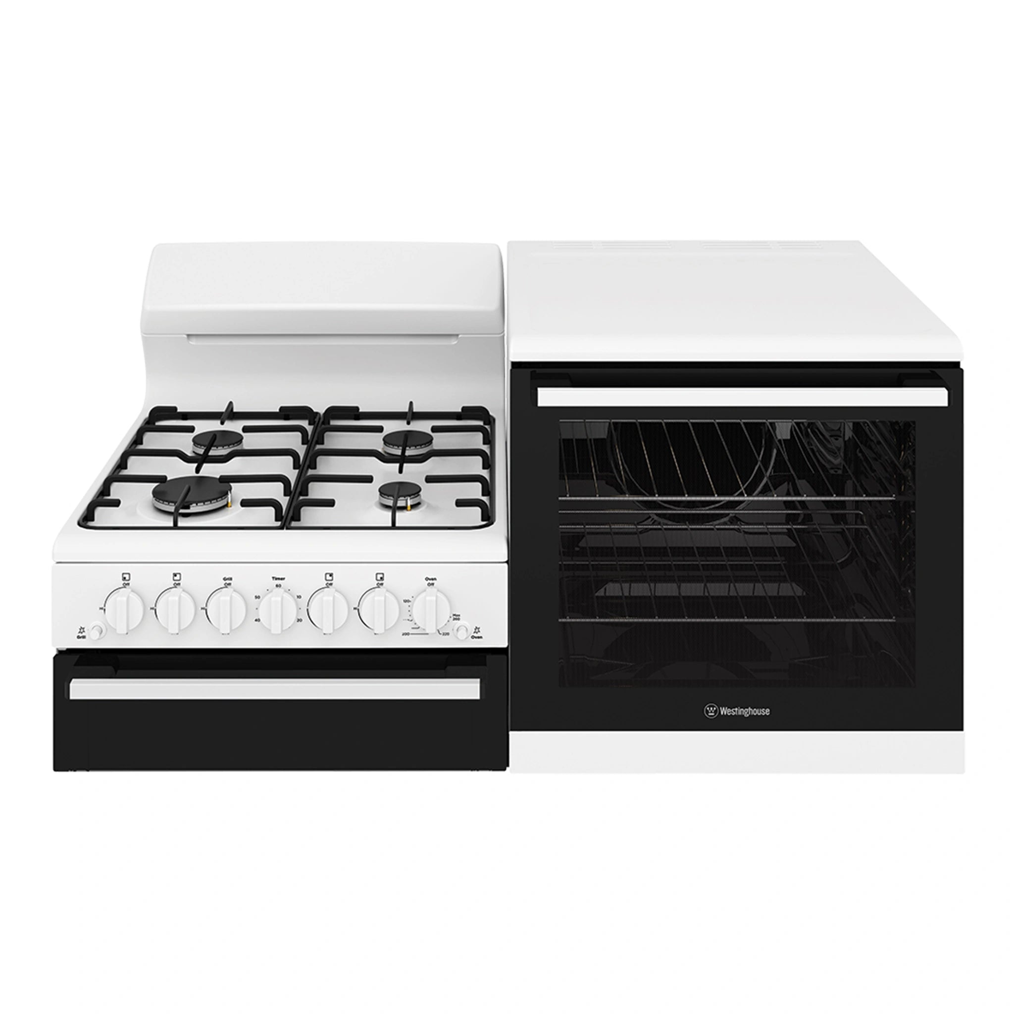 Westinghouse 4-Zone Elevated Natural Gas Conventional Oven WDG110WCNGR