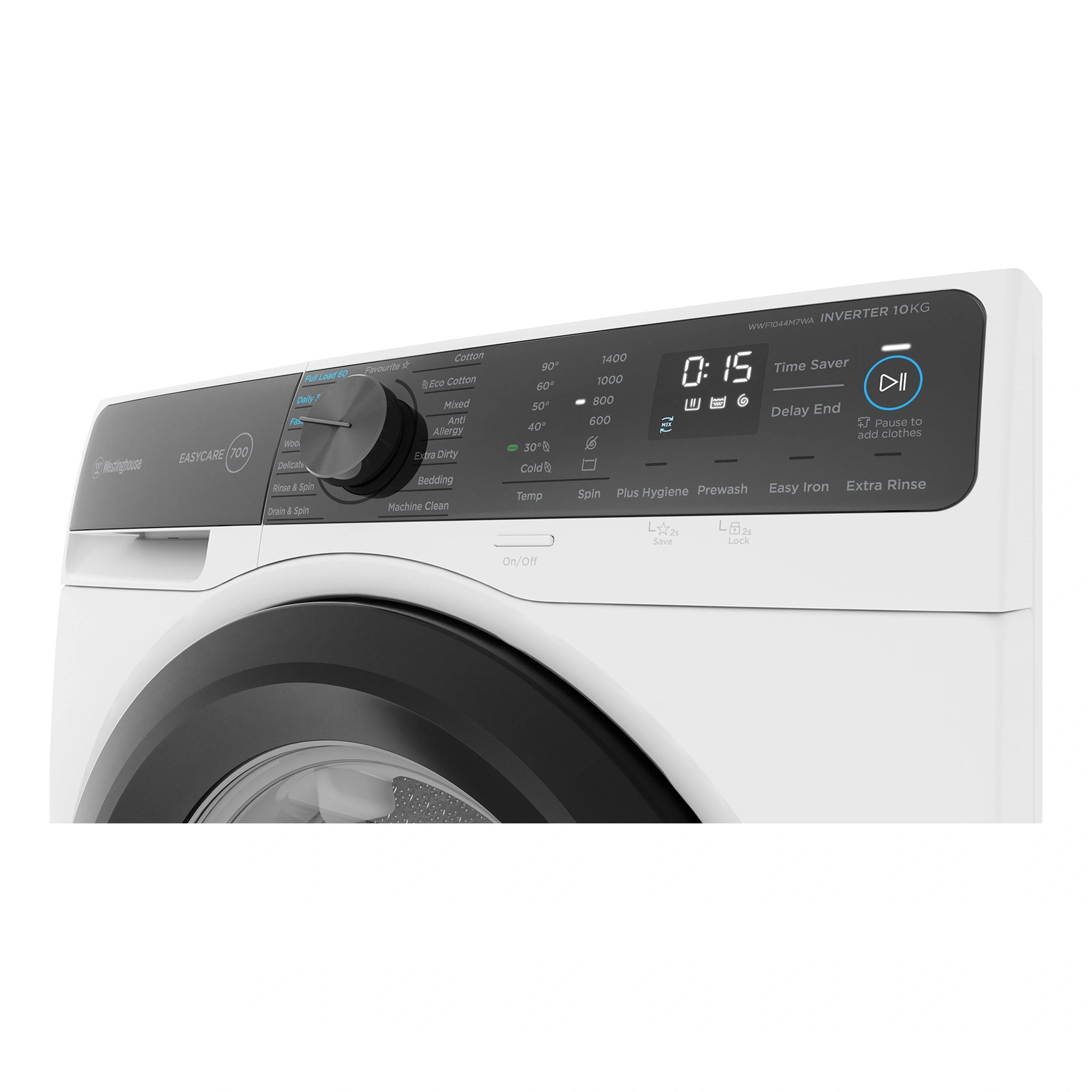 Westinghouse 10kg EasyCare Front Load Washing Machine WWF1044M7WA