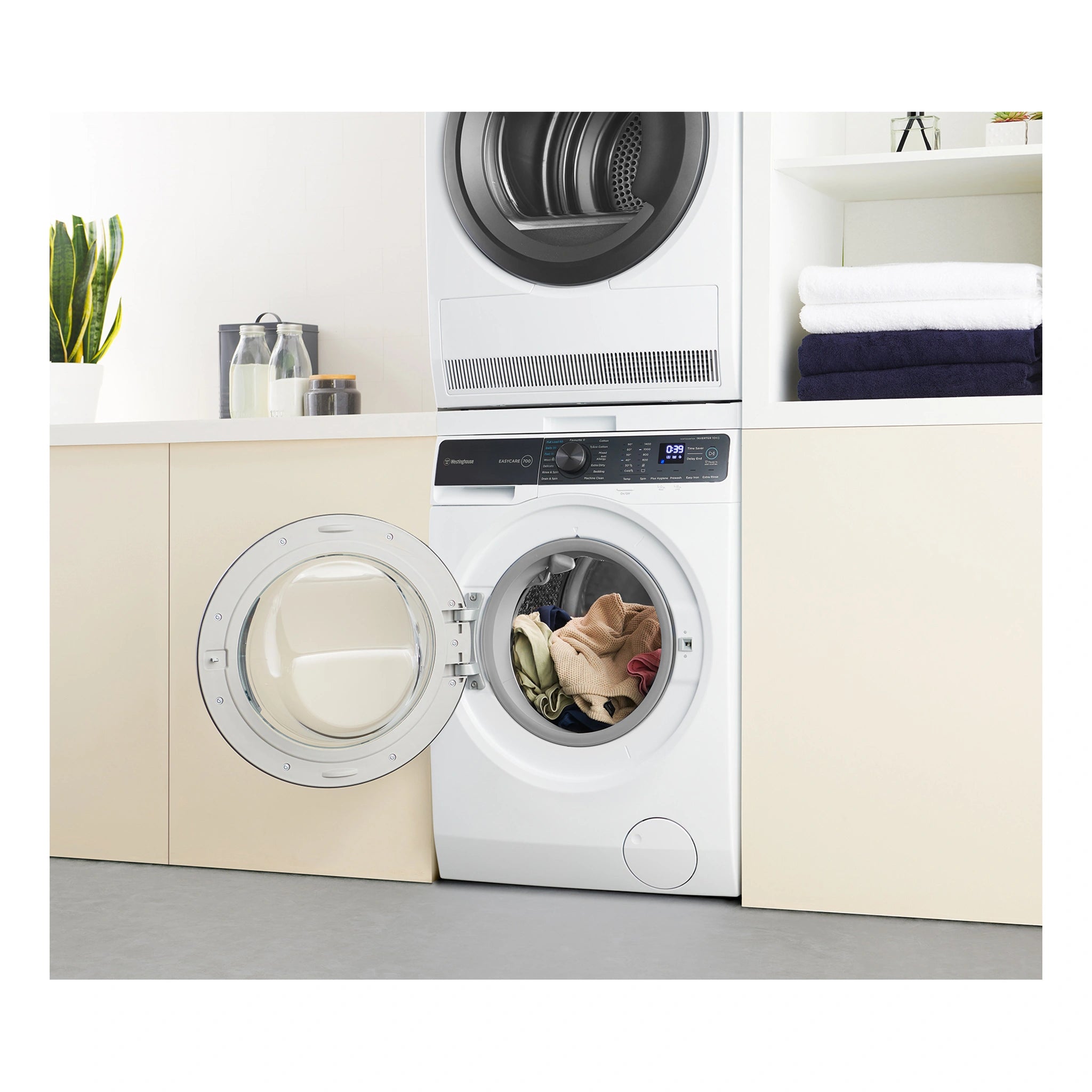 Westinghouse 10kg EasyCare Front Load Washing Machine WWF1044M7WA