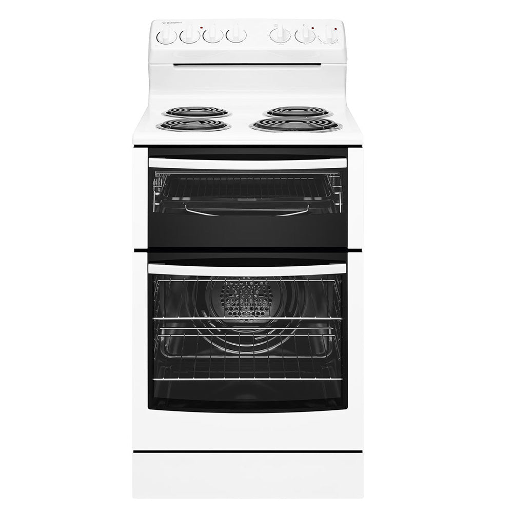 Westinghouse WLE525WB 54cm Freestanding Cooker with Coil Hob and Fan ...